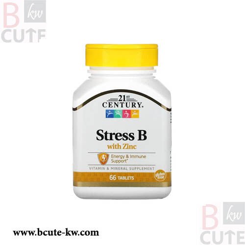 21 Century Stress B+Zinc 66 Tablets - Bcute-kw